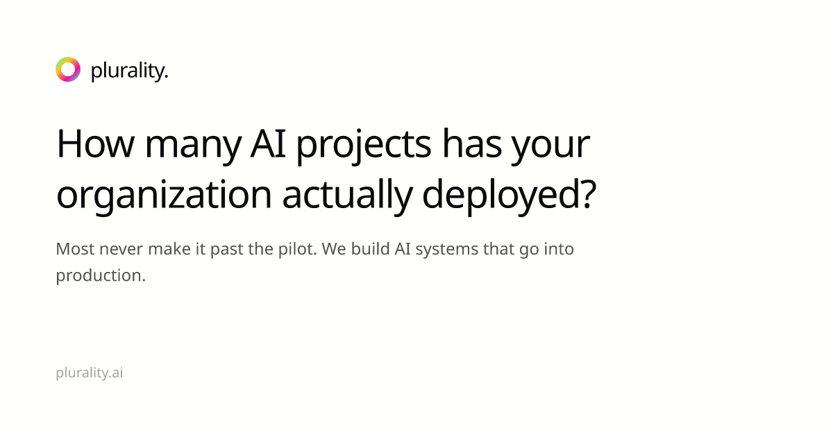 Plurality AI | Production AI for Government and Enterprise